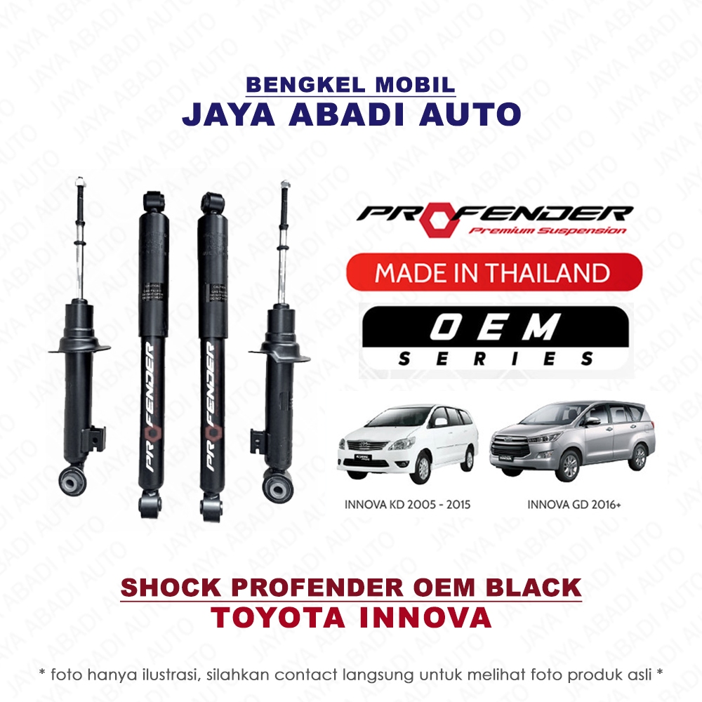 Jual Shock Breaker PROFENDER OEM BLACK / HITAM Oli - TOYOTA INNOVA ...