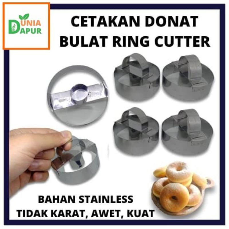 Jual CETAKAN DONAT BULAT RING CUTTER UKURAN DIAMETER 8 CM | Shopee ...