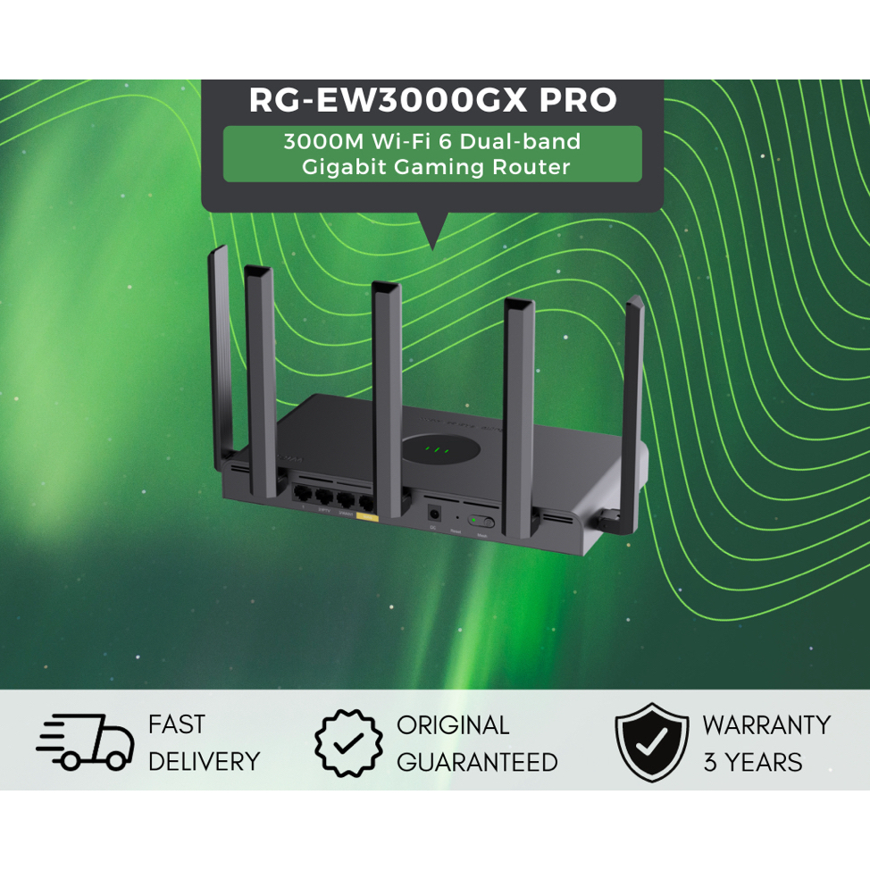 Jual RG-EW3000GX PRO RUIJIE REYEE 3000M Wi-Fi 6 Dual Band Gigabit ...