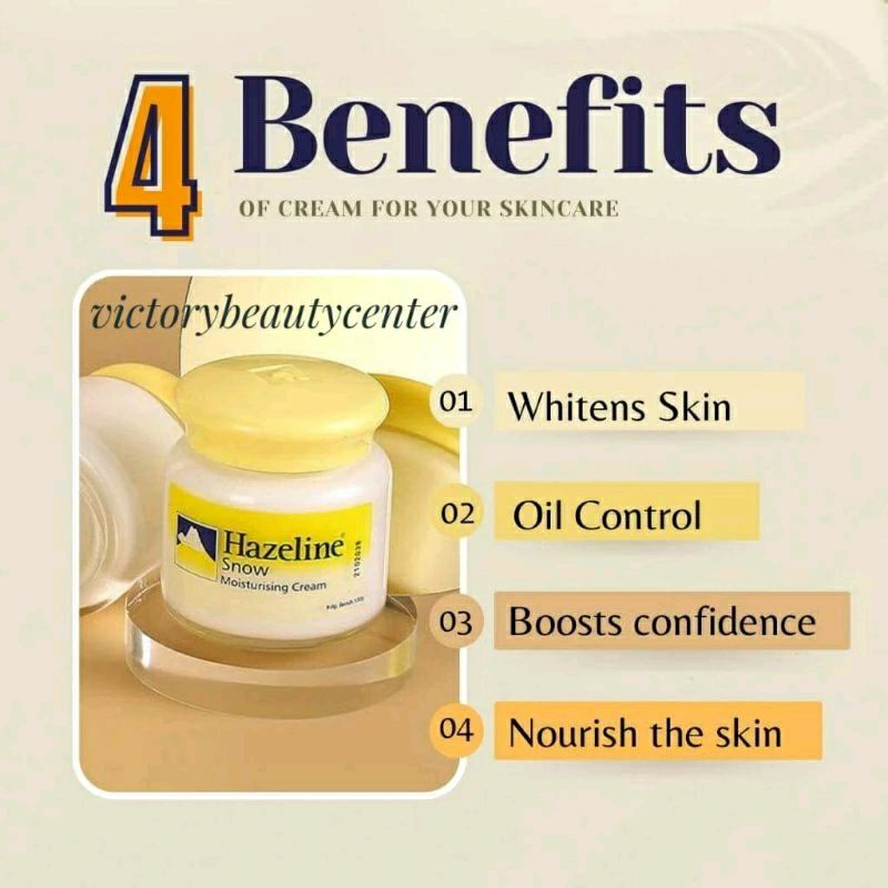 Jual HAZELINE SNOW MOISTURISING CREAM SKINCARE ORIGINAL 100% MALAYSIA ...