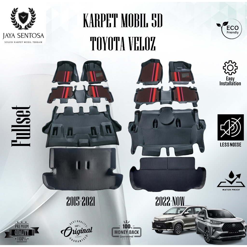 Jual Karpet Mobil 5D Toyota Veloz 2015-2026+ Alas Kaki Karpet 7D ...