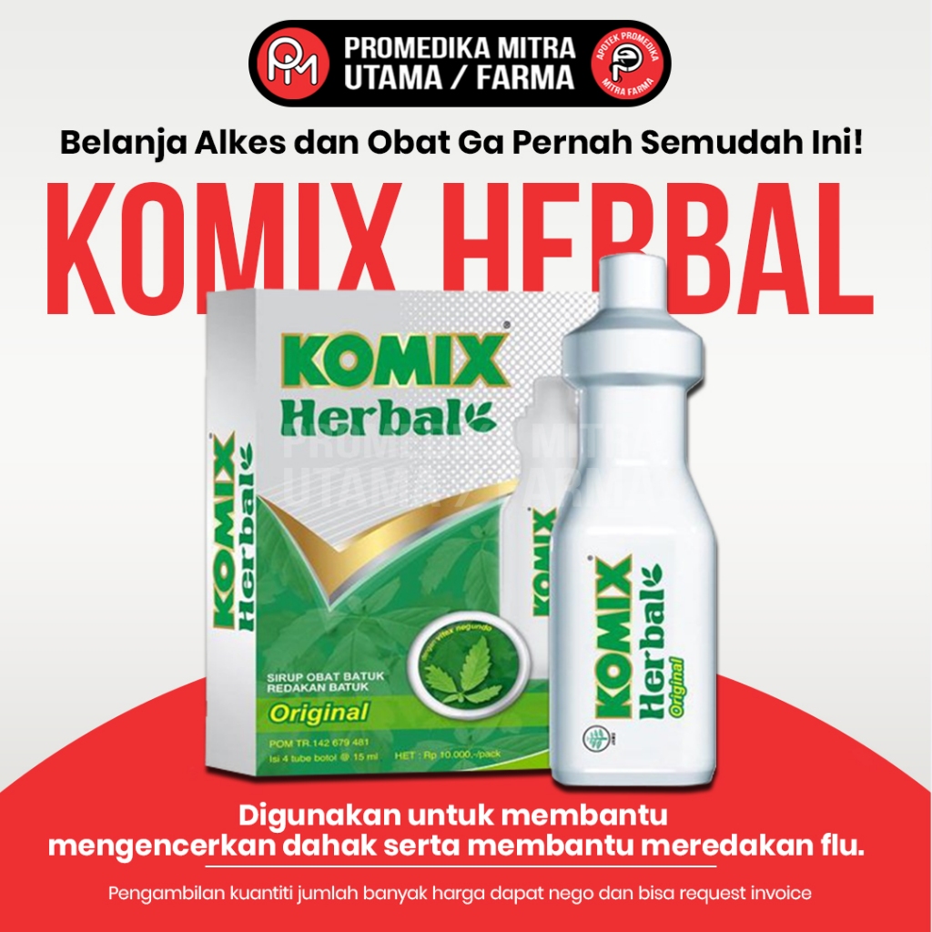 Jual Komix Herbal 15 ml / Box 4 Botol / Obat Batuk Herbal | Shopee ...