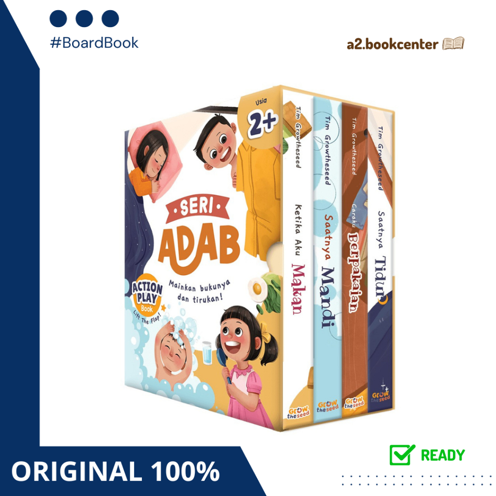 Jual [ABC] READY Action Play Book Seri Adab Sehari-hari Grow The Seed GTS Boardbook Buku ...