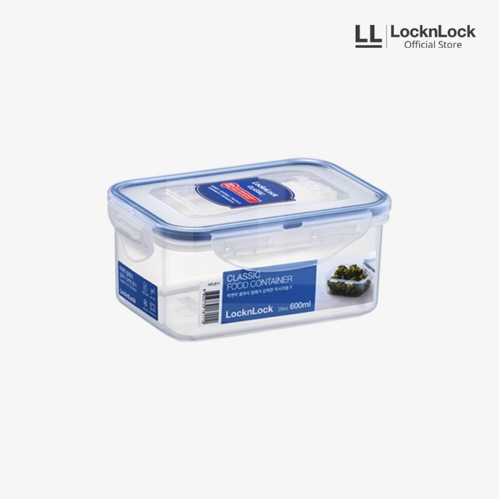 Jual LocknLock Classic Rectangular Short Kotak Makan 600ml - HPL811 | Shopee Indonesia