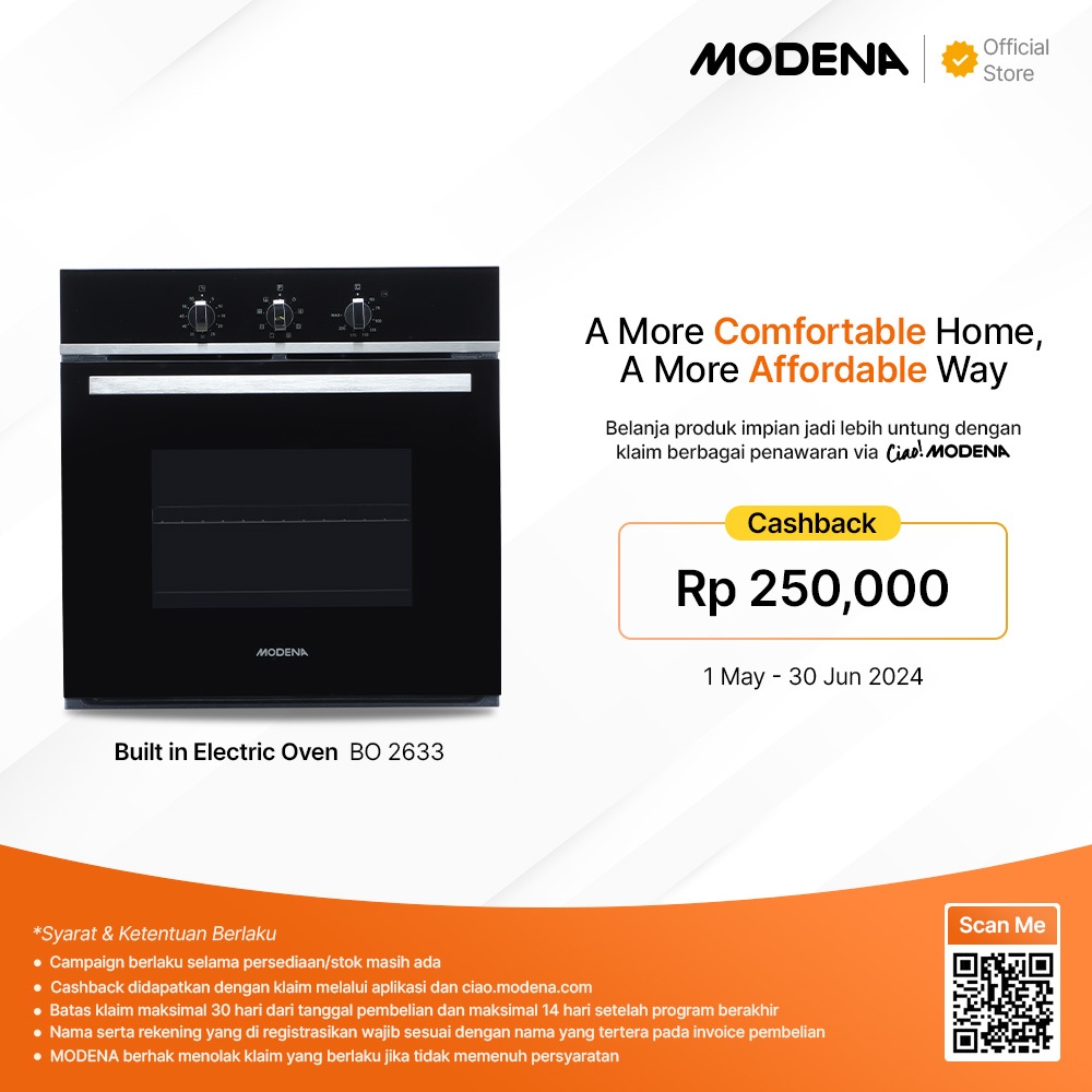Jual MODENA Built-in Electric Oven - BO 2633 | Shopee Indonesia
