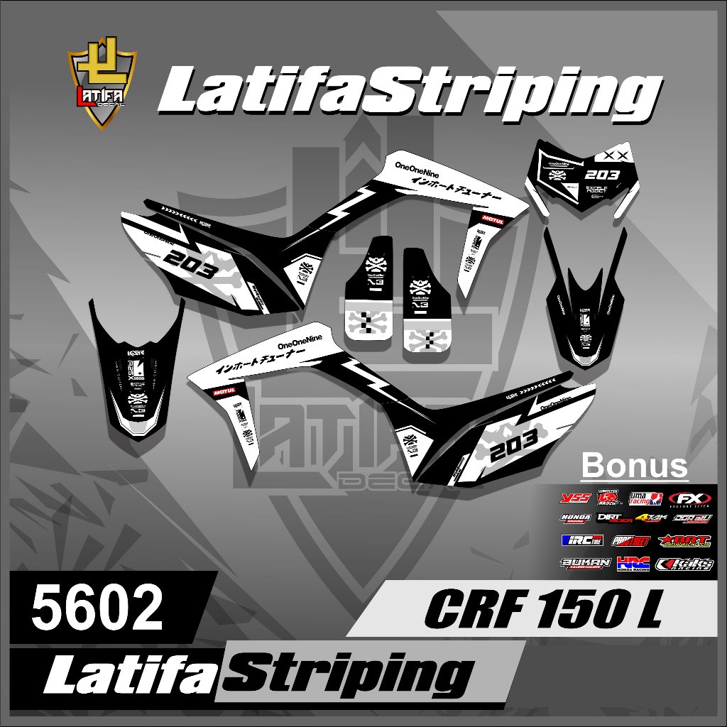 Jual Sticker Striping Motor Trail Honda CRF 150 L Desain Racing Terbaru ...