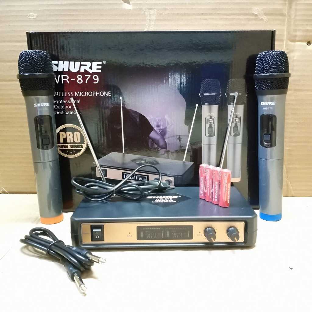 Jual Mic Wireless WR - 879 VHF / Microphone Nirkabel Cocok Untuk Vocal ...