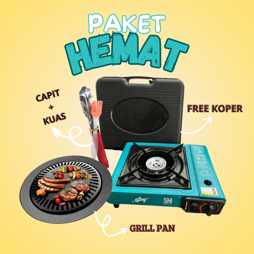Jual PAKET HEMAT Kompor Bundling Grill Bulat | Paket Panggangan Murah ...