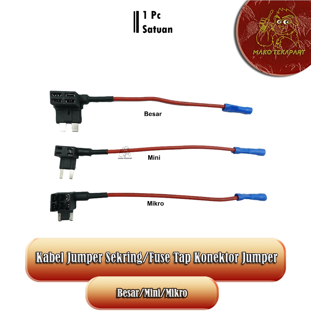 Jual [Satuan] Kabel Jumper Sekring/Fuse Tap Konektor Jumper Sekring ...