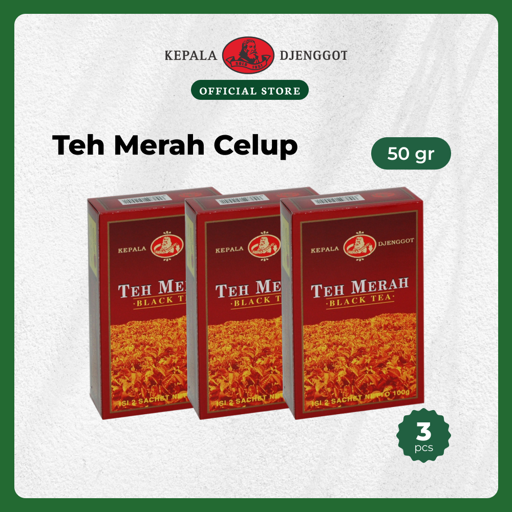Jual Kepala Djenggot Teh Merah Celup 50gr x 3 pcs - Teh Merah Celup ...