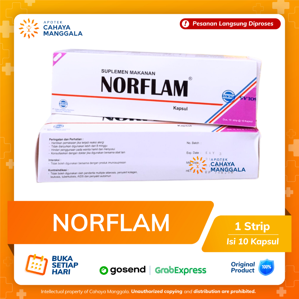 Jual NORFLAM SUPLEMEN MAKANAN 10 KAPSUL | Shopee Indonesia