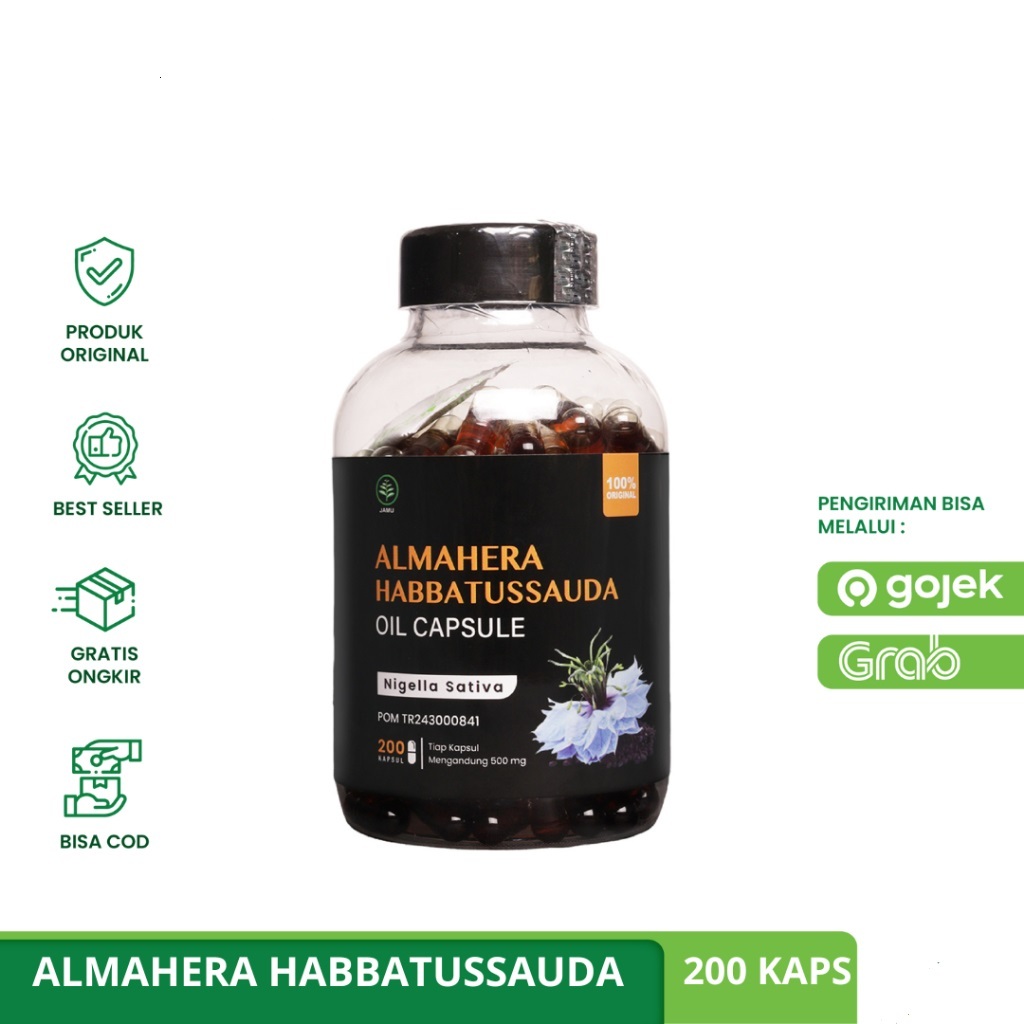 Jual Almahera Habbatussauda Minyak Jinta Hitam Black Seed Oil 200 ...