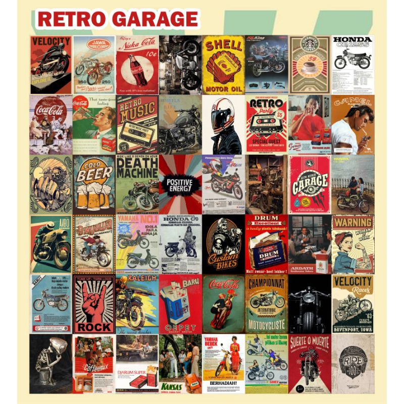 Jual poster iklan jadul size a4 paket isi 24pcs | Shopee Indonesia