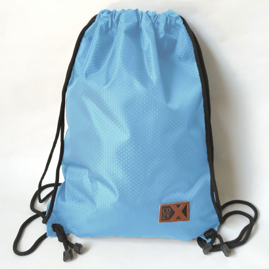 Jual Tas Serut Gendong Wanita Pria Biru Polos Bahan Nylon Tebal dan ...