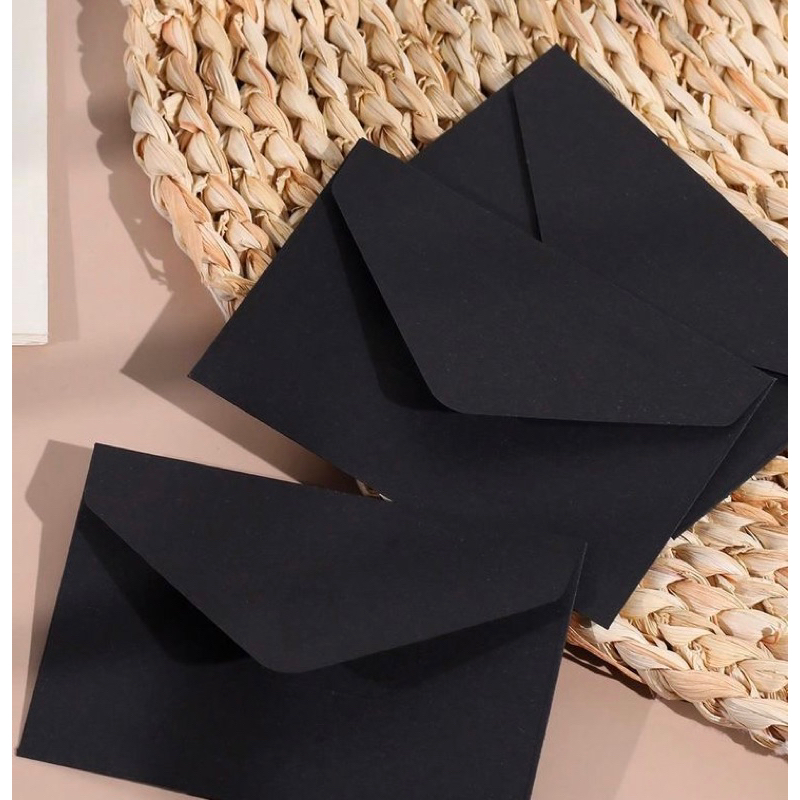 Jual Amplop Hitam A5 22 x 16 Super Black Paper Hitam Polos | Shopee ...