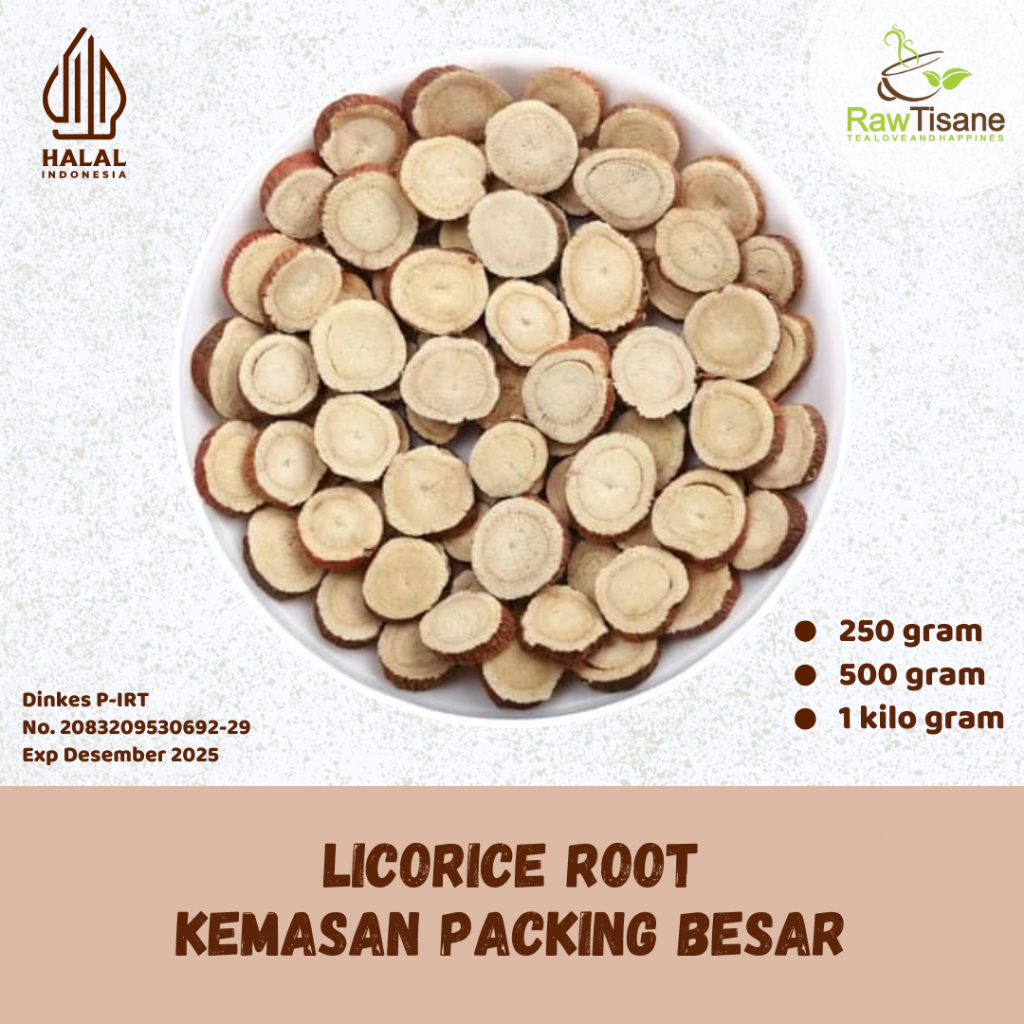 Jual RAW TISANE Sweet Licorice Root Slice / Licorice Root Tea / Teh ...