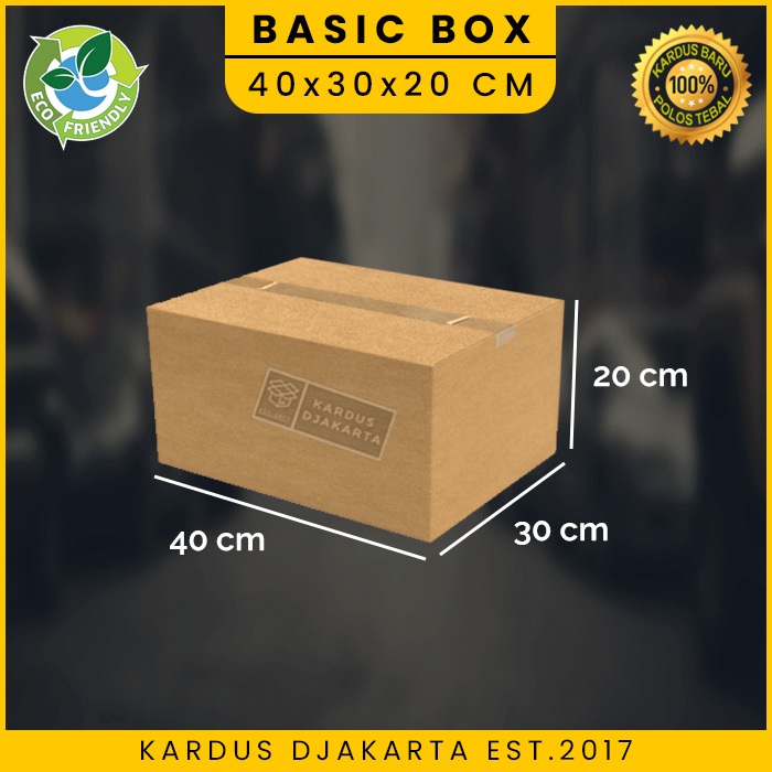 Jual Kardus / Karton Box Packing Polos 40x30x20 cm | Shopee Indonesia