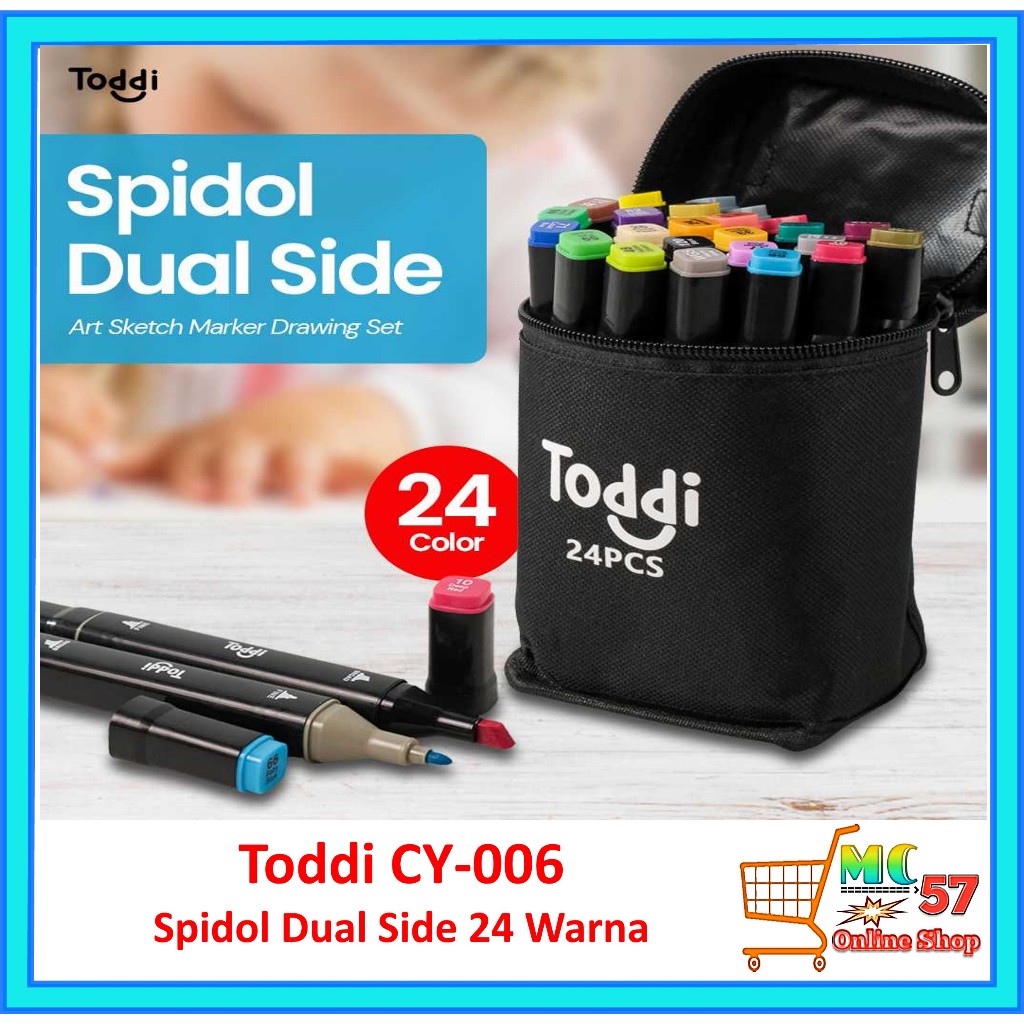 Jual Toddi CY-006 Spidol Warna Permanen Spidol Warna Warni Spidol 1 ...