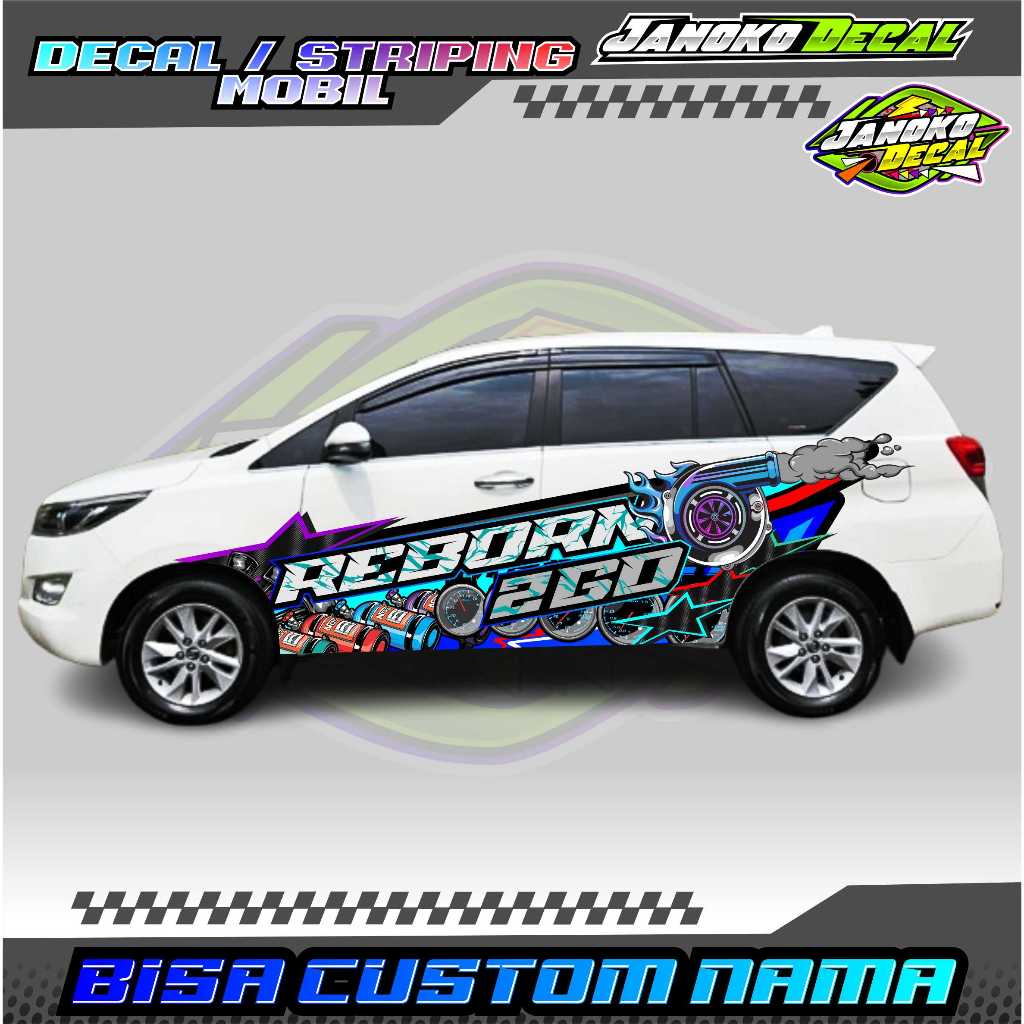 Jual STRIPING DECAL VARIASI TOYOTA KIJANG INNOVA REBORN CUSTOM NAMA ...