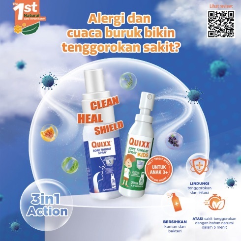 Jual Quixx Sore Throat Spray - Semprotan Sakit Tenggorokan Pelega Nyeri ...