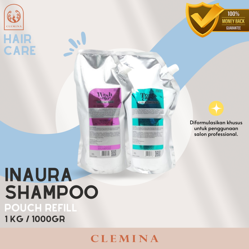 Jual Inaura Shampoo Refill Wash Blow Treat Care Shampo Refil 1000ml ...