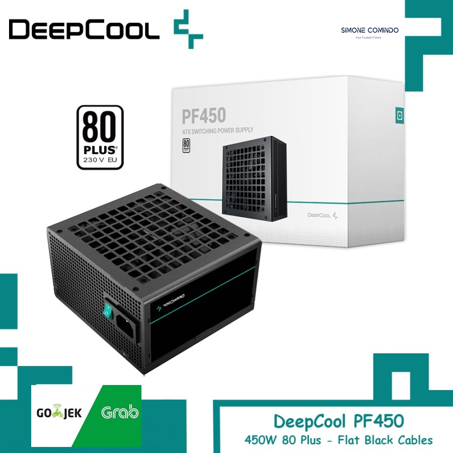 Jual PSU DeepCool PF450 450W 80 Plus All Flat Black Cables | Shopee ...