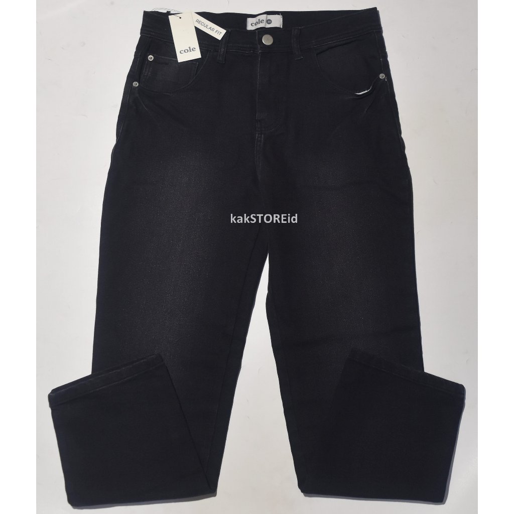 Jual Celana Panjang Pria Jeans COL* Hitam Black Reguler Fit RJC 06 ...