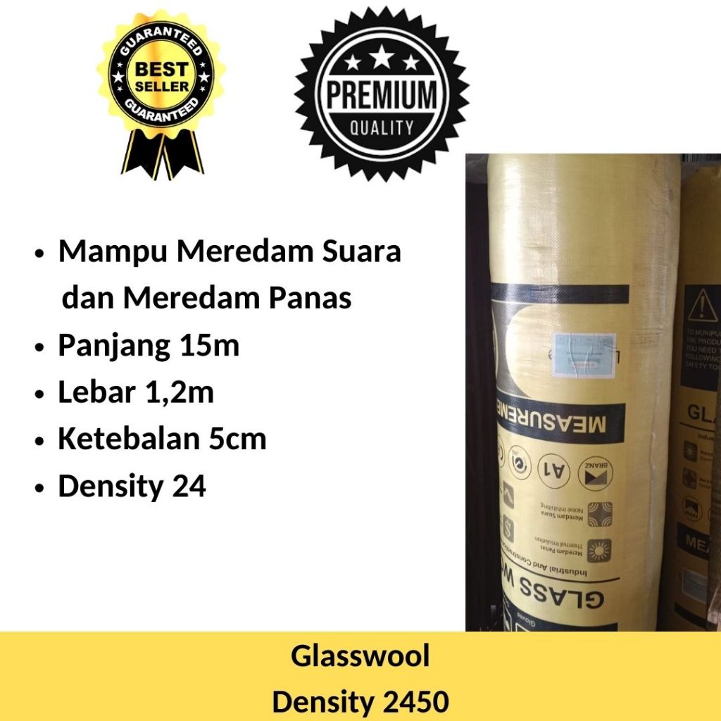 Jual (25-Roll) Glasswool Density 2450 - Glasswol 2450 - Peredam Suara ...