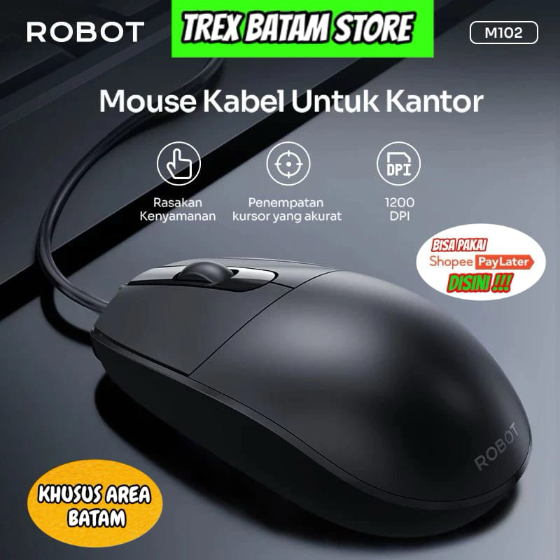 Jual ROBOT M102 MOUSE OPTICAL MOUSE OFFICE WIRED | Shopee Indonesia
