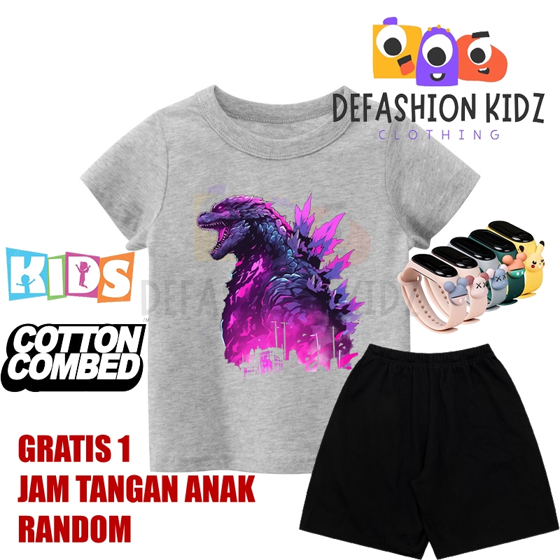 Jual Baju TEAM GODZILLA MONSTER GODZILLA Kaos dan Celana setelan anak ...
