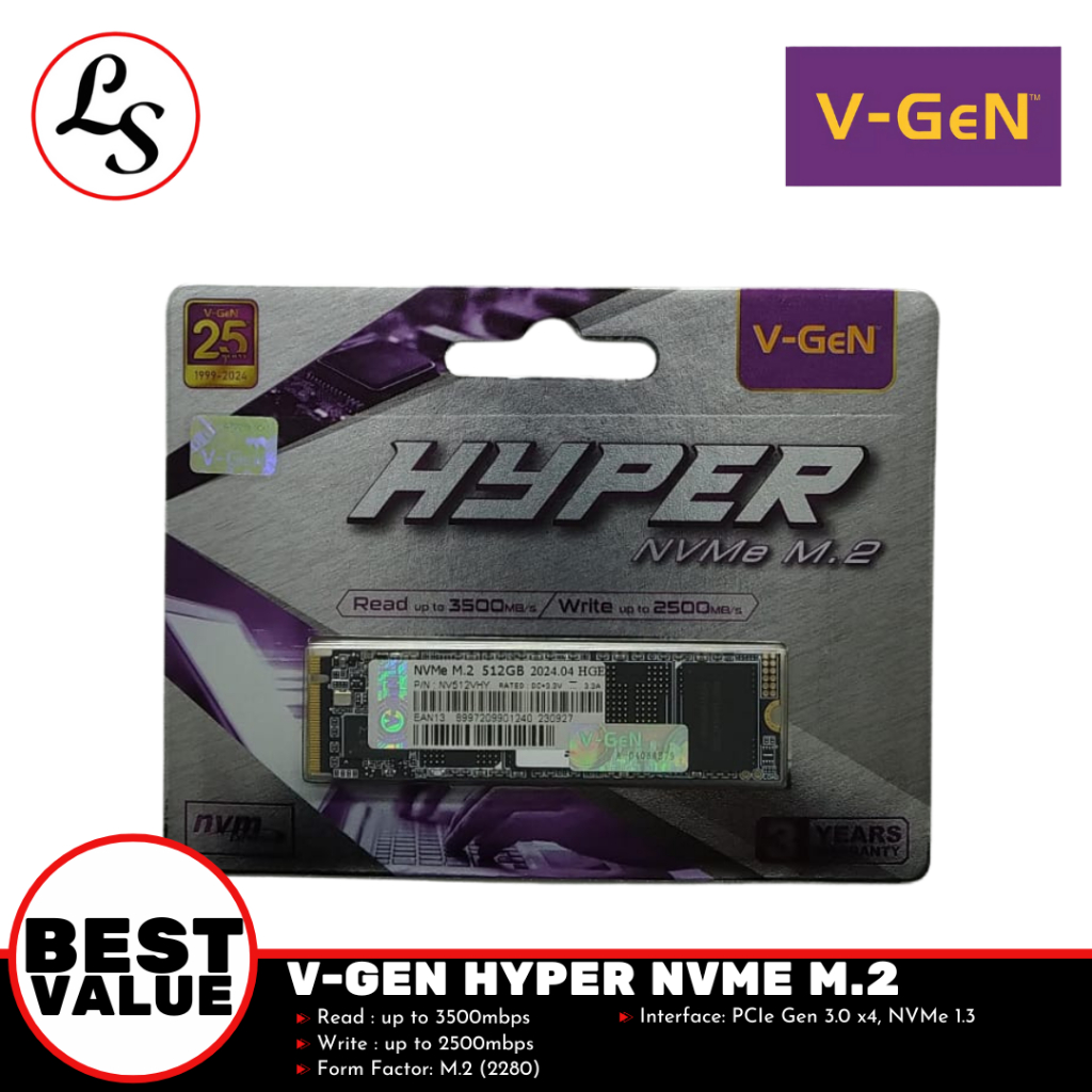 Jual VGEN SSD Hyper 512GB NVMe M.2 PCIe Gen 3.0 x4 | Shopee Indonesia