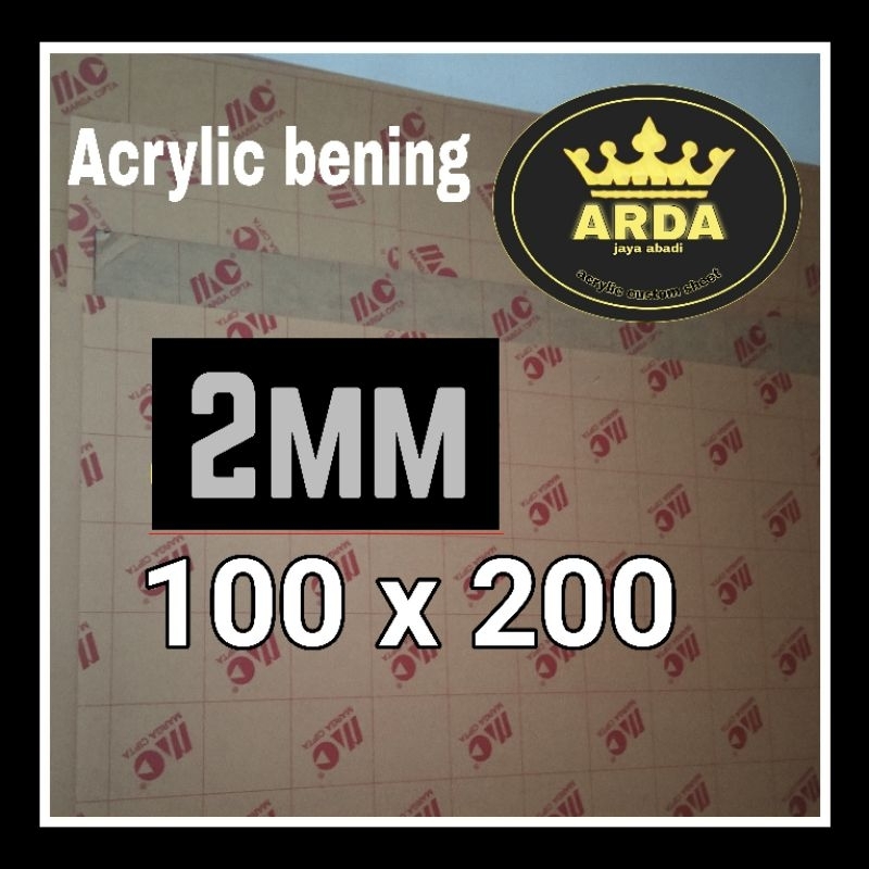 Jual Akrilik 2mm bening 100 x 200 akrilik lembaran acrylic sheet ...