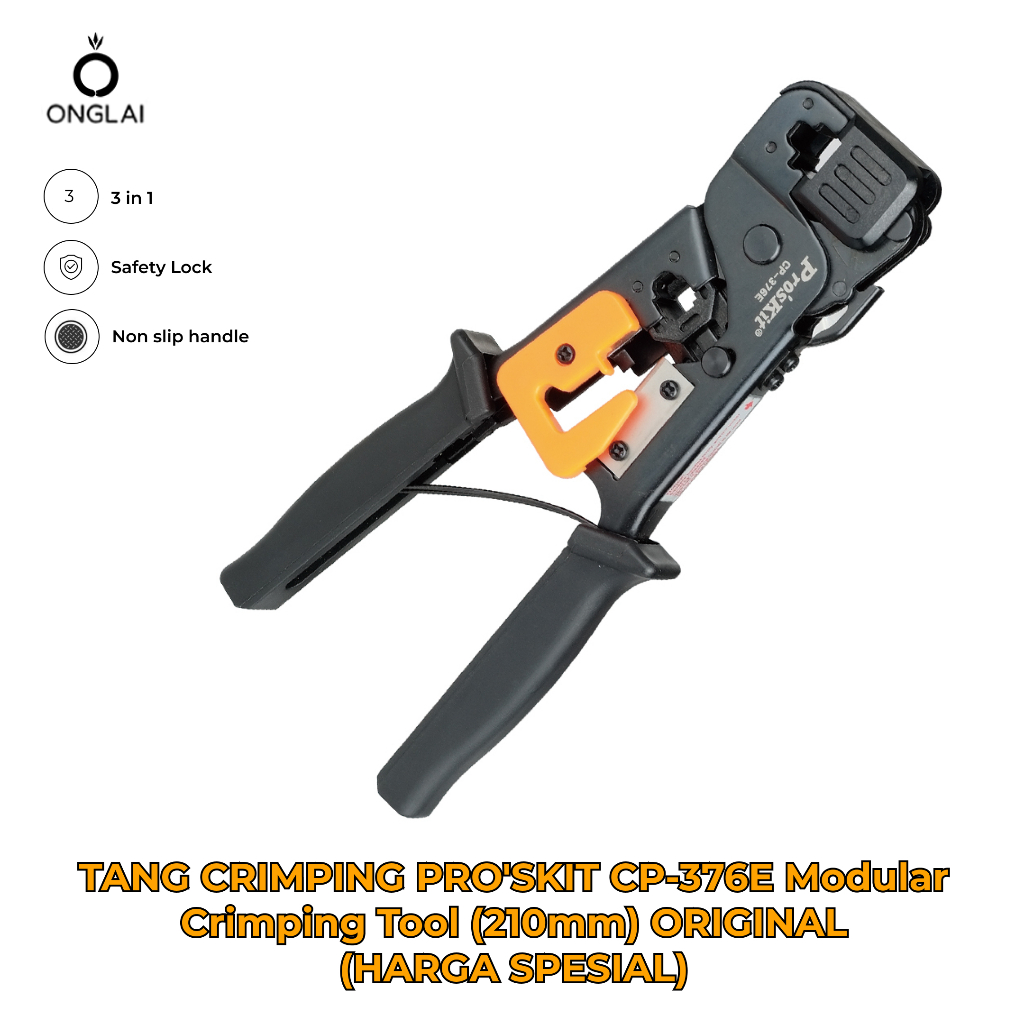 Jual Tang Crimping RJ45 PROSKIT CP-376E Modular Crimping Tool ORI RJ11 ...
