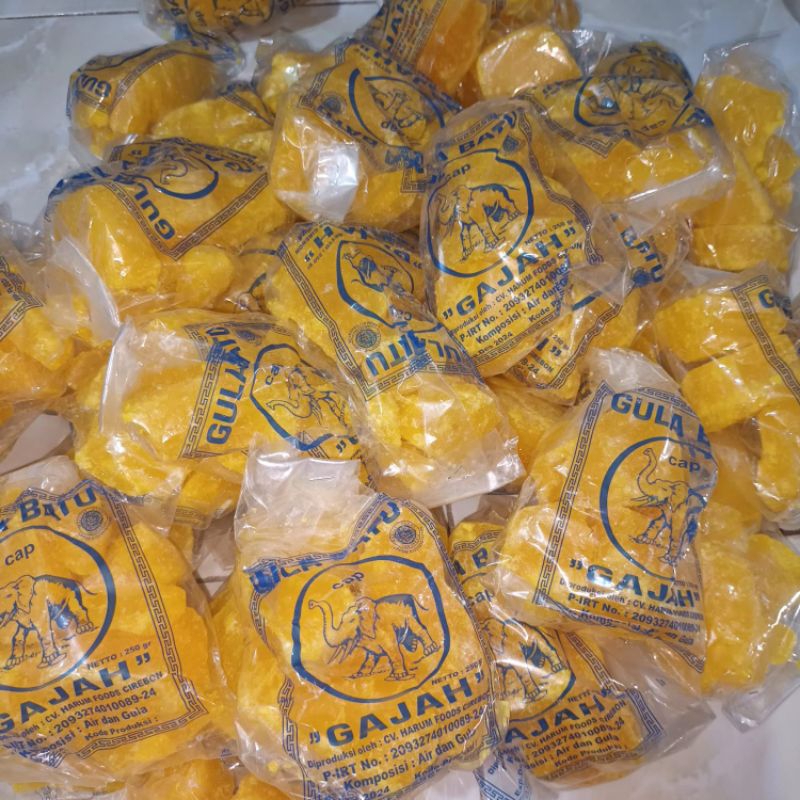 Jual GULA BATU KUNING KHAS CIREBON CAP GAJAH ISI KURANG LEBIH 1KG//GULA ...