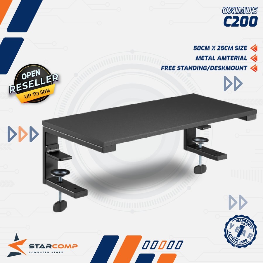 Jual OXIMUS C200 Desktop Monitor Riser Desk Shelf Stand Deskmount Clamp ...