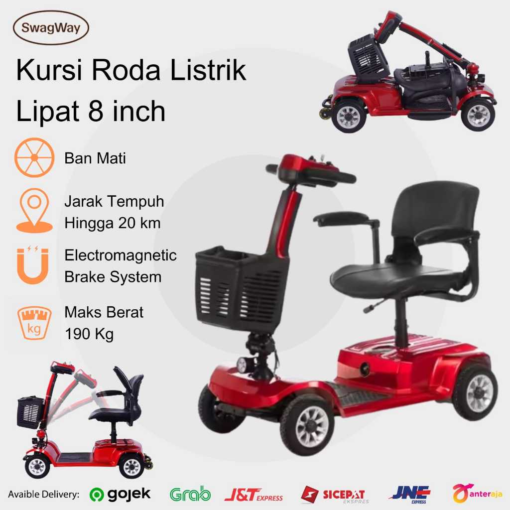 Jual Kursi Roda Listrik Difabel sepeda elektrik Lansia kursi roda Lipat ...