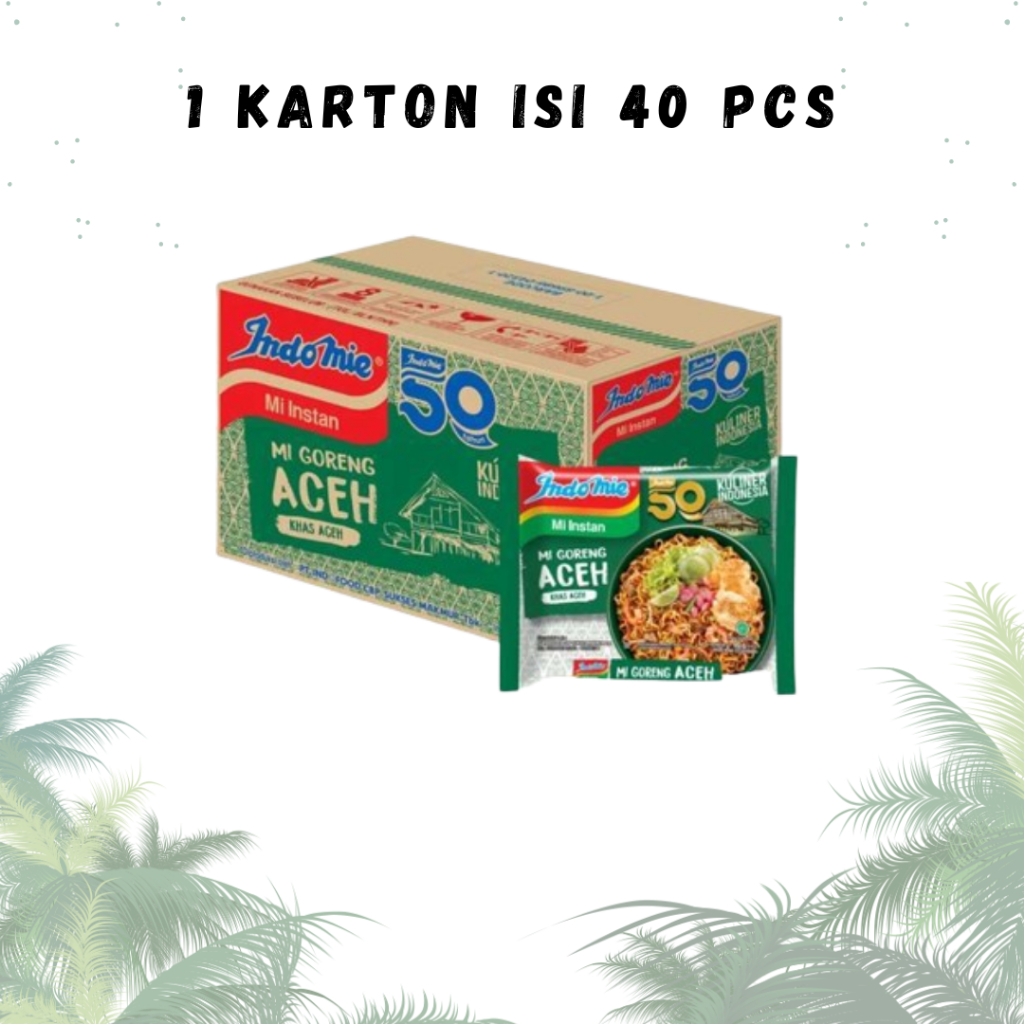 Jual 1 KARTON MIE INSTAN/ INDOMIE MIE GORENG ACEH 90 GR | Shopee Indonesia
