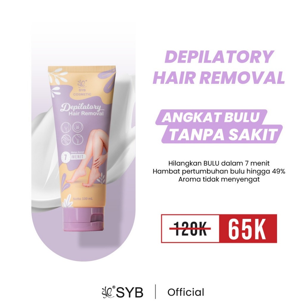 Jual NEW SYB DEPILATORY HAIR REMOVAL 100 ML [PEMBERSIH BULU TANPA RASA ...