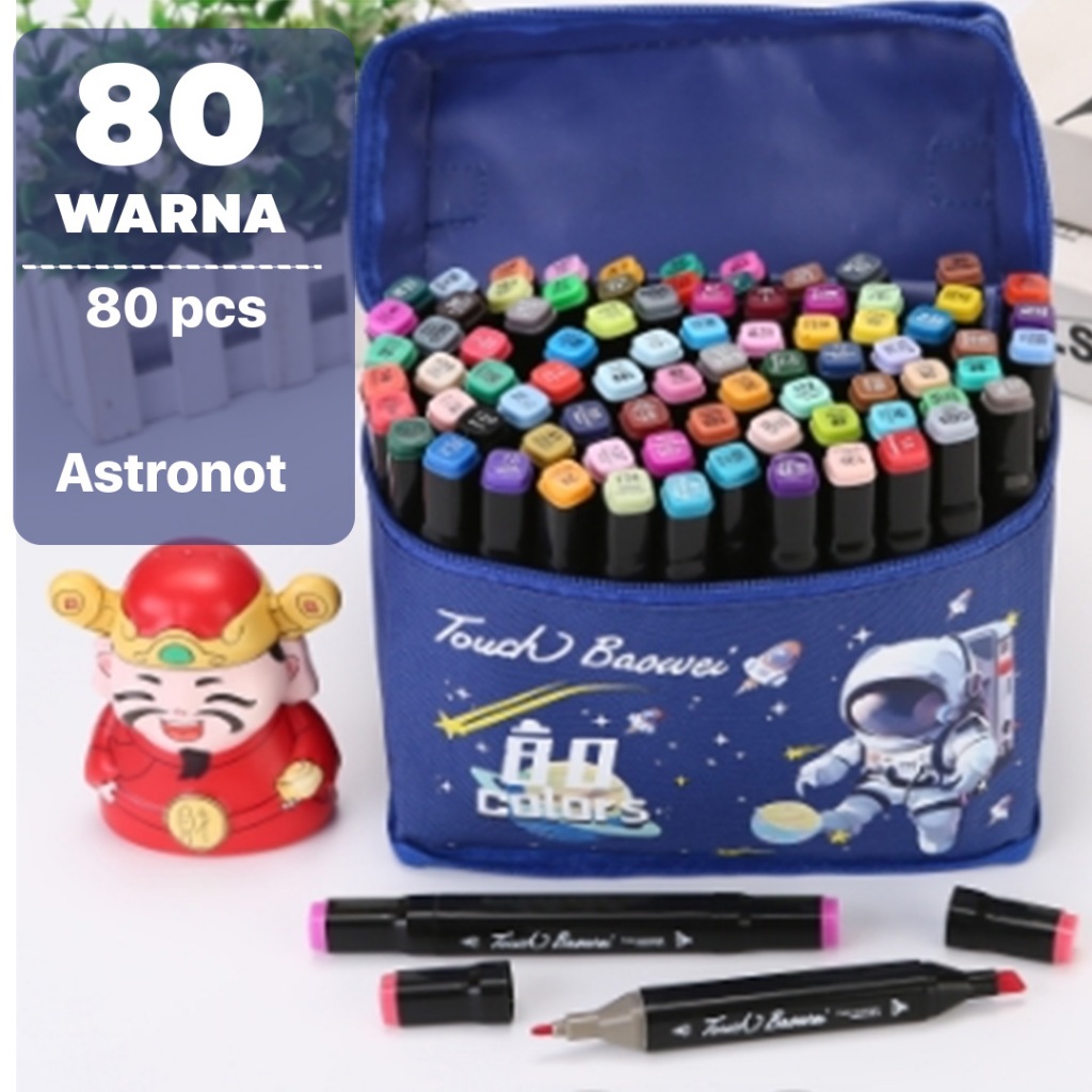 Jual [READY] Aimilo Spidol Warna Warni 1 Set Sketch Marker 2 Tip Touch ...