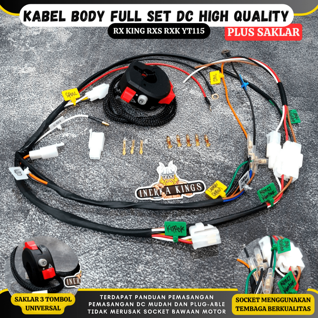 Jual Kabel body DC Full set plus saklar ON OFF RX KING RXS RXK YT115 ...