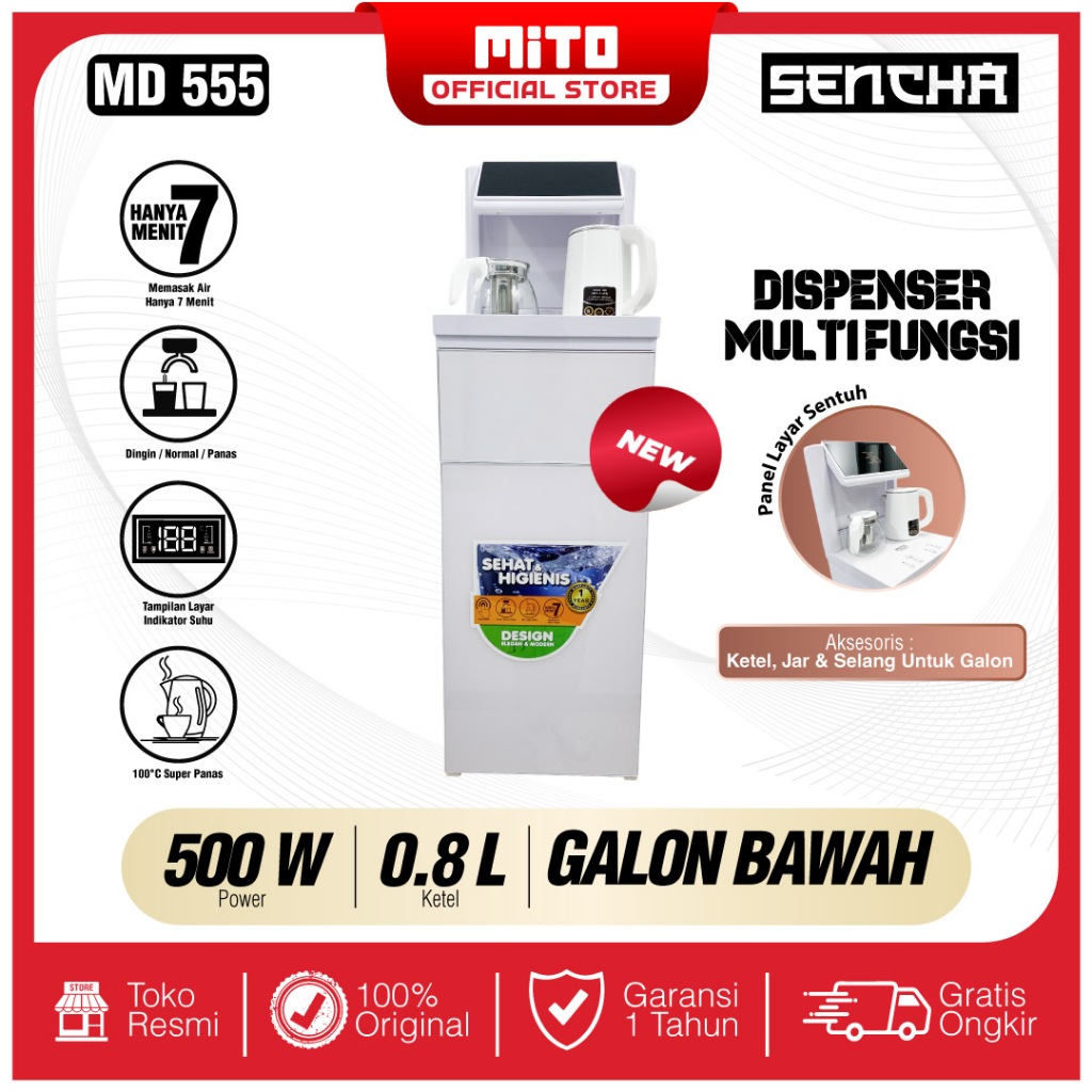 Jual MITO Water Dispenser Galon Air Multifungsi MD555 Sencha | Shopee ...