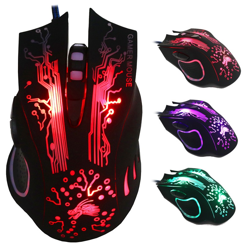 Jual mouse genggam ternyaman 3200 DPI dengan LED RGB - X13 | Shopee ...