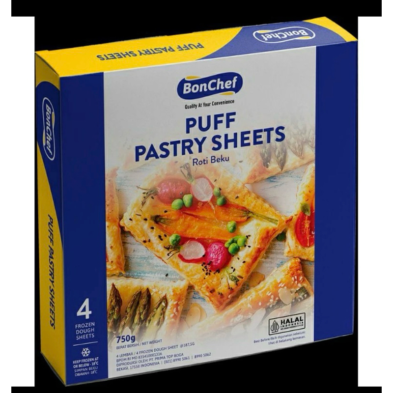 Jual Bonchef PUFF PASTRY ROTI BEKU ISI 4 LEMBAR 750gr | Shopee Indonesia