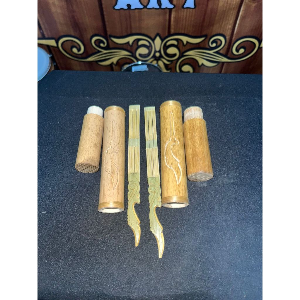 Jual Karinding Ukir Kujang Plus Tempat Bulat | Shopee Indonesia