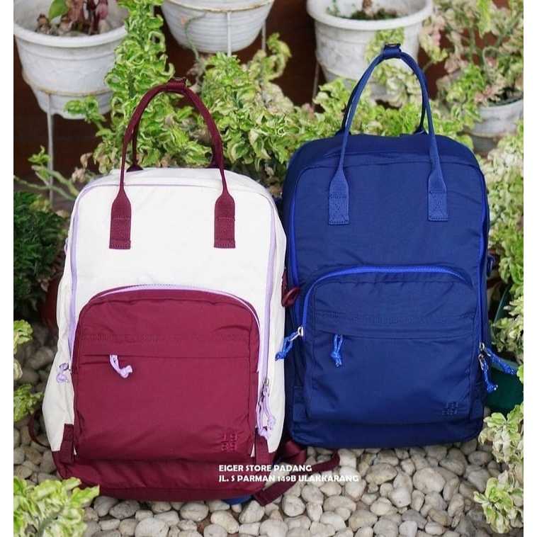 Jual EIGE R1989 TAS RANSEL WS EMERIA BACKPACK 18L NAVY/CREAM ORIGINAL ...