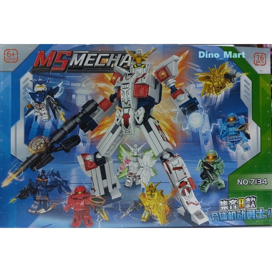 Jual Brick Robot Gundamm MS Mecha 8 in 1 Robot 7134 - Dino Mart ...