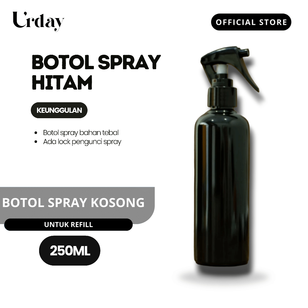 Jual BOTOL SPRAY 250ML + SPRAY TRIGGER BURUNG WARNA HITAM | Shopee Indonesia