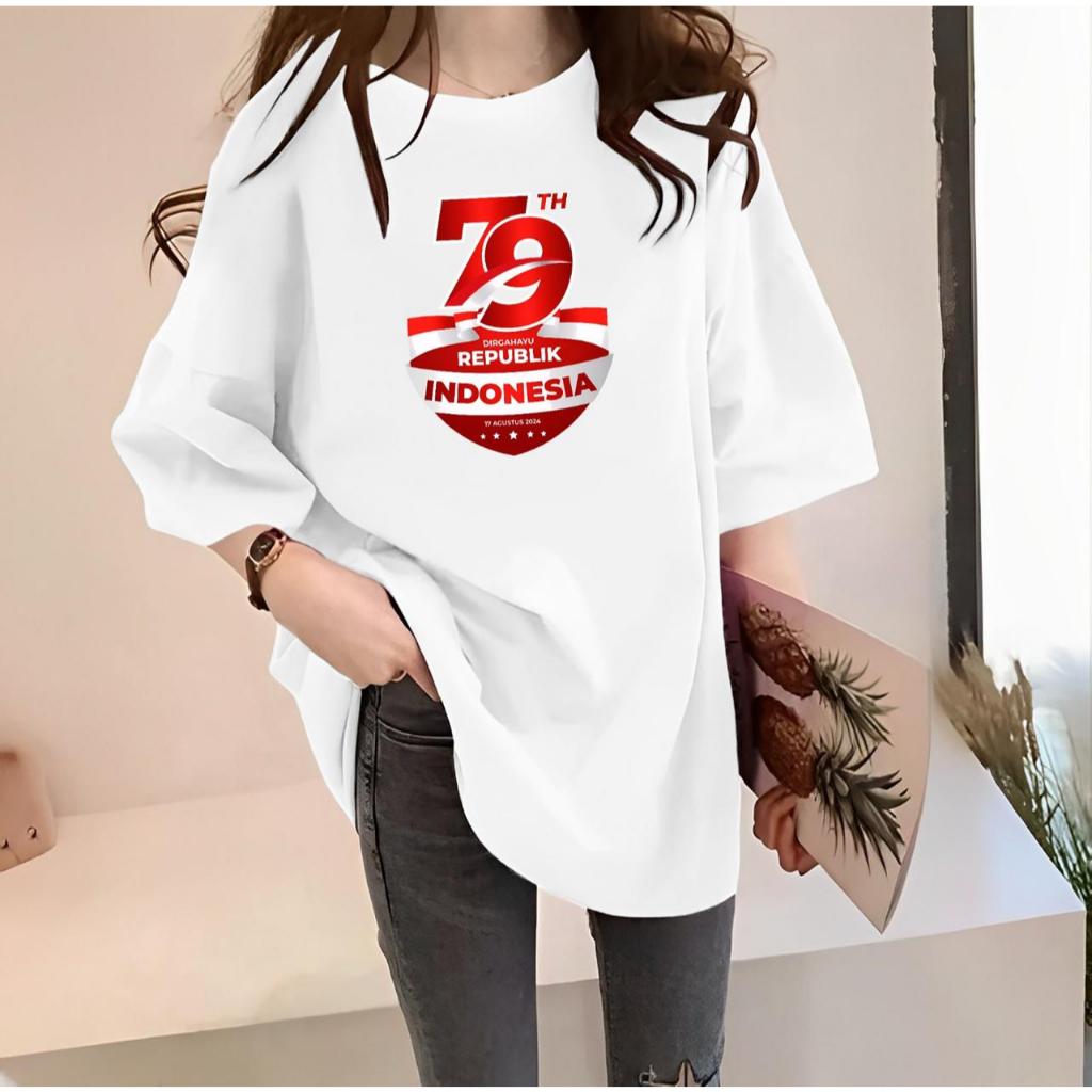 Jual Kaos Oversize 17 AGUSTUS Dewasa/ Kaos Distro HUT RI 79 KEMERDEKAAN ...
