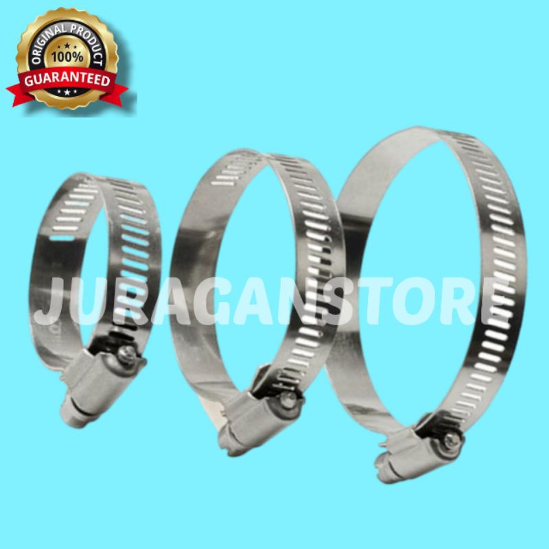 Jual klem stainless 3 inch / klem fleksibel / konektor flexible ducting ...