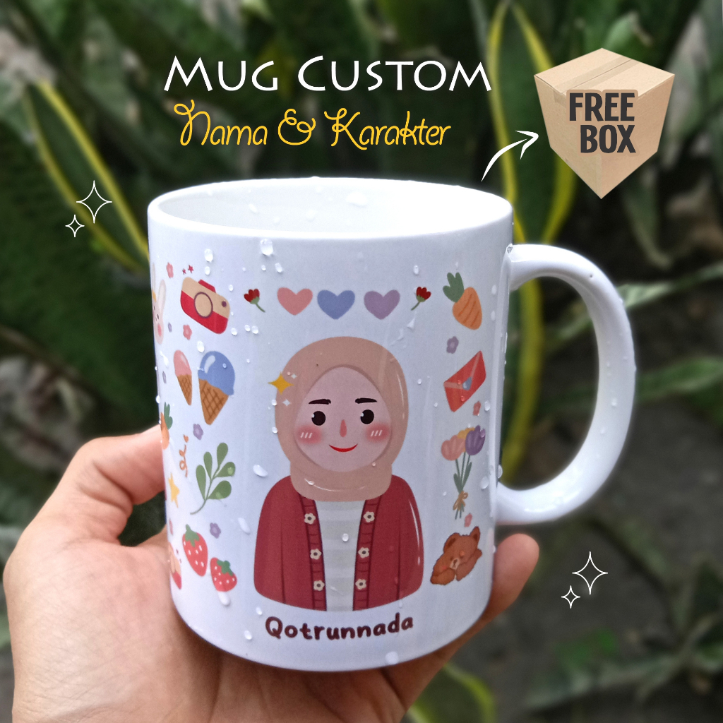 Jual MUG GELAS CUSTOM NAMA KADO ULANG TAHUN ANNIVERSARY WISUDA TEMAN ...